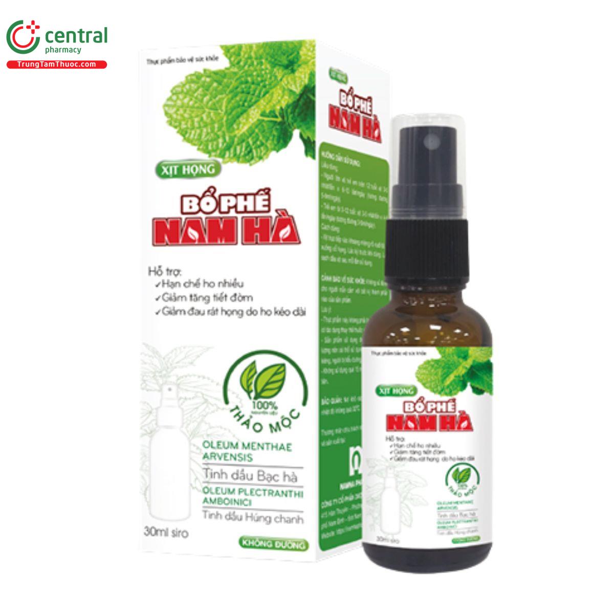 Xịt họng Bổ phế Nam Hà - Giảm nhanh tình trạng ngứa họng và ho khan