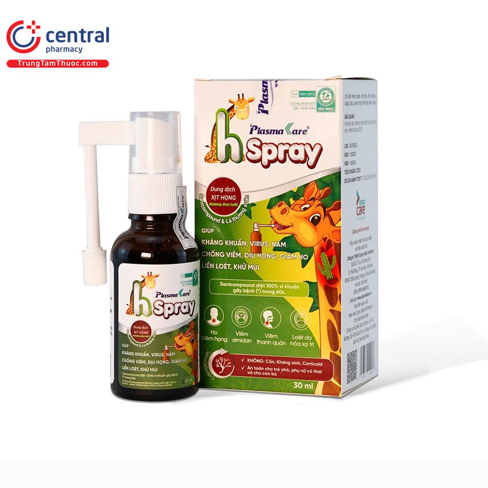[CHÍNH HÃNG] Xịt họng PlasmaKare h Spray giảm viêm họng, ngừa ho