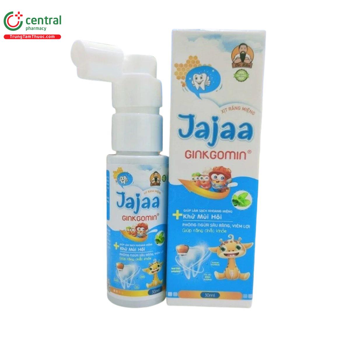 Xịt Răng Miệng Jajaa Ginkgomin giúp khử mùi hôi, phòng ngừa sâu răng
