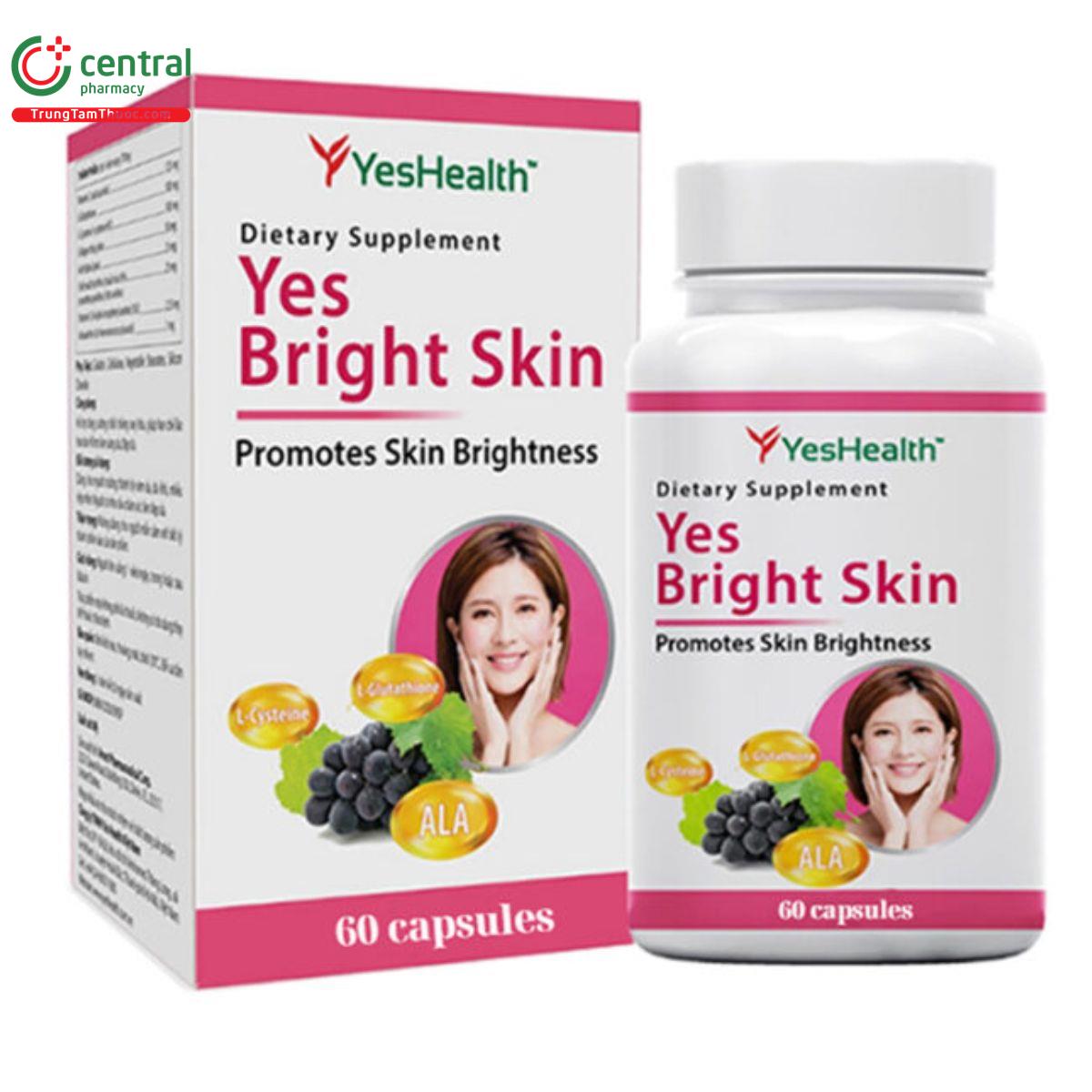 Thuốc Yes Bright Skin giúp làm sáng da, hỗ trợ chống oxy hóa, mờ nám