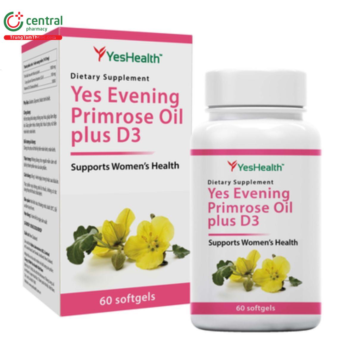 Thuốc Yes Evening Primrose Oil plus D3 giảm triệu chứng tiền mãn kinh