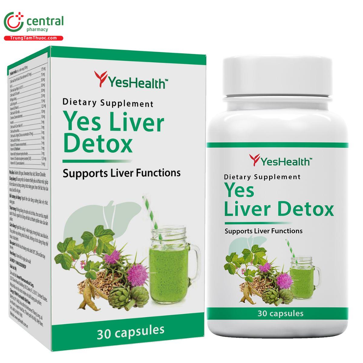 Thuốc Yes Liver Detox - Giúp giải độc gan, tăng cường chức năng gan