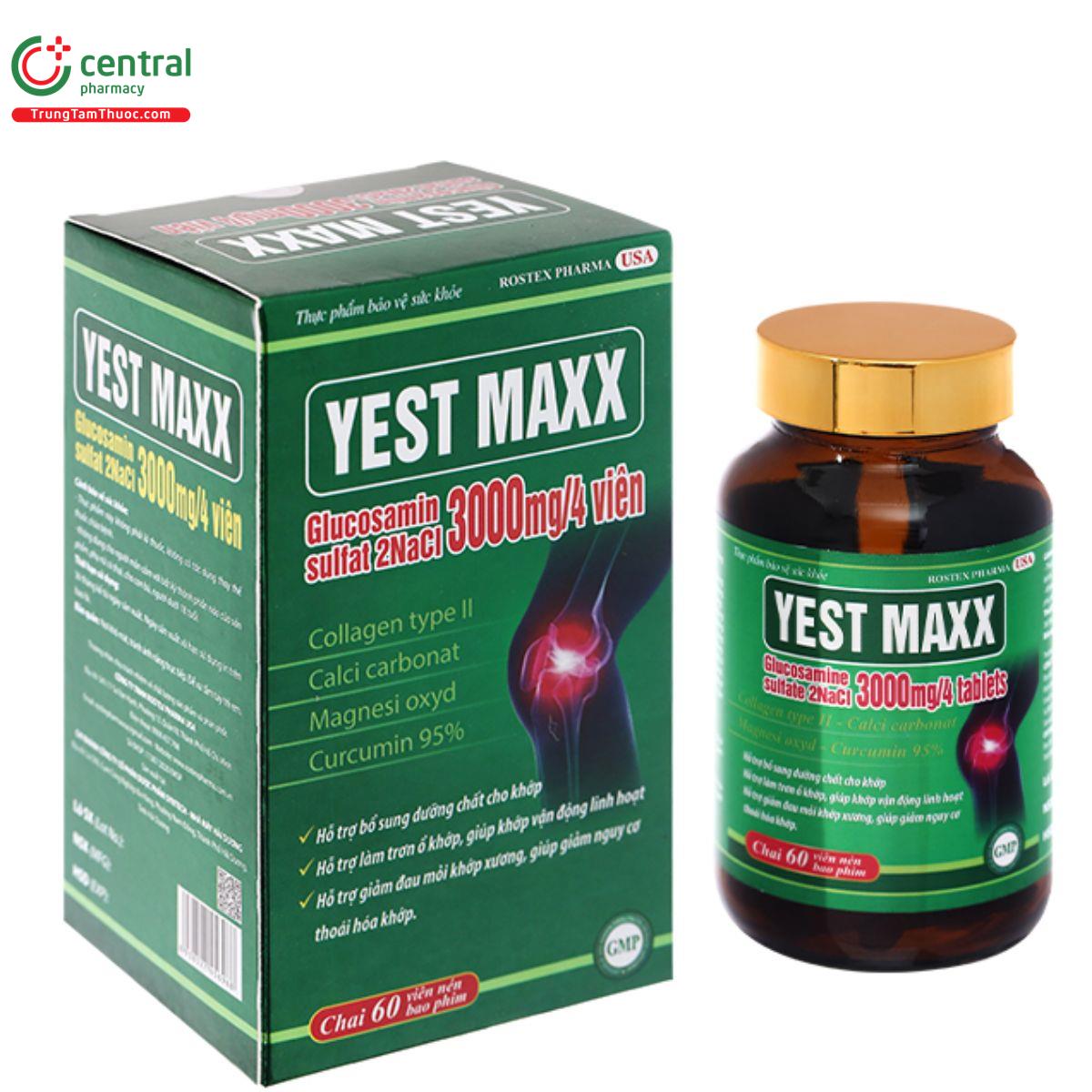 Thuốc Yest Maxx (hộp xanh) làm trơn ổ khớp, giảm đau mỏi khớp xương