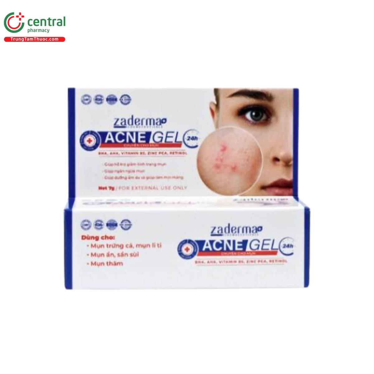 Zaderma Acne Gel 24h hỗ trợ ngừa mụn, giảm thâm, chống lão hóa da