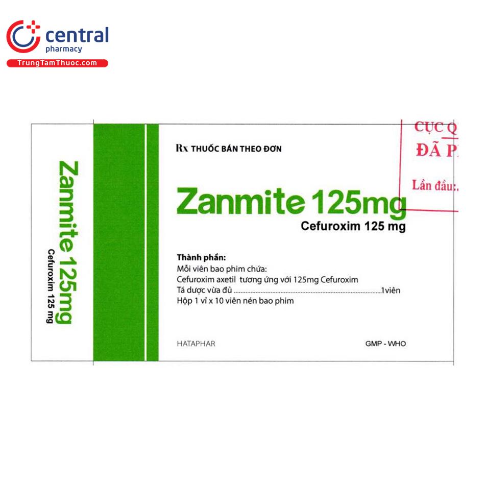 [CHÍNH HÃNG] Thuốc Zanmite 125mg trị nhiễm khuẩn da và mô mềm