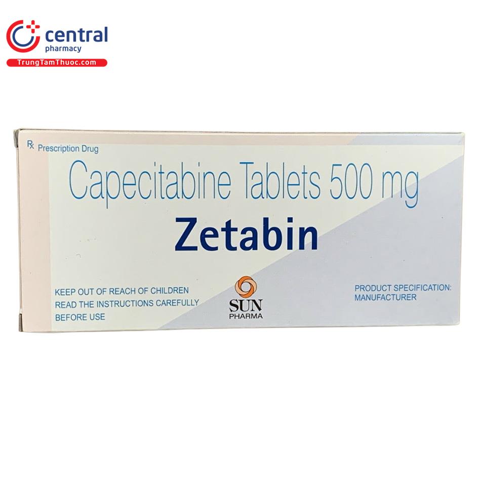 [CHÍNH HÃNG] Thuốc Zetabin 500mg điều trị ung thư vú và trực tràng