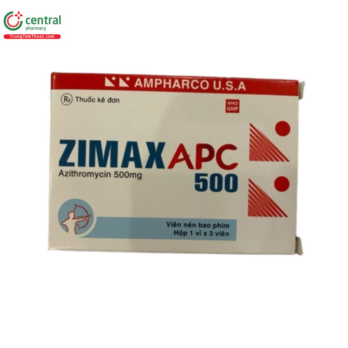 Thuốc ZimaxAPC 500 - điều trị nhiễm khuẩn do vi khuẩn nhạy cảm với ...
