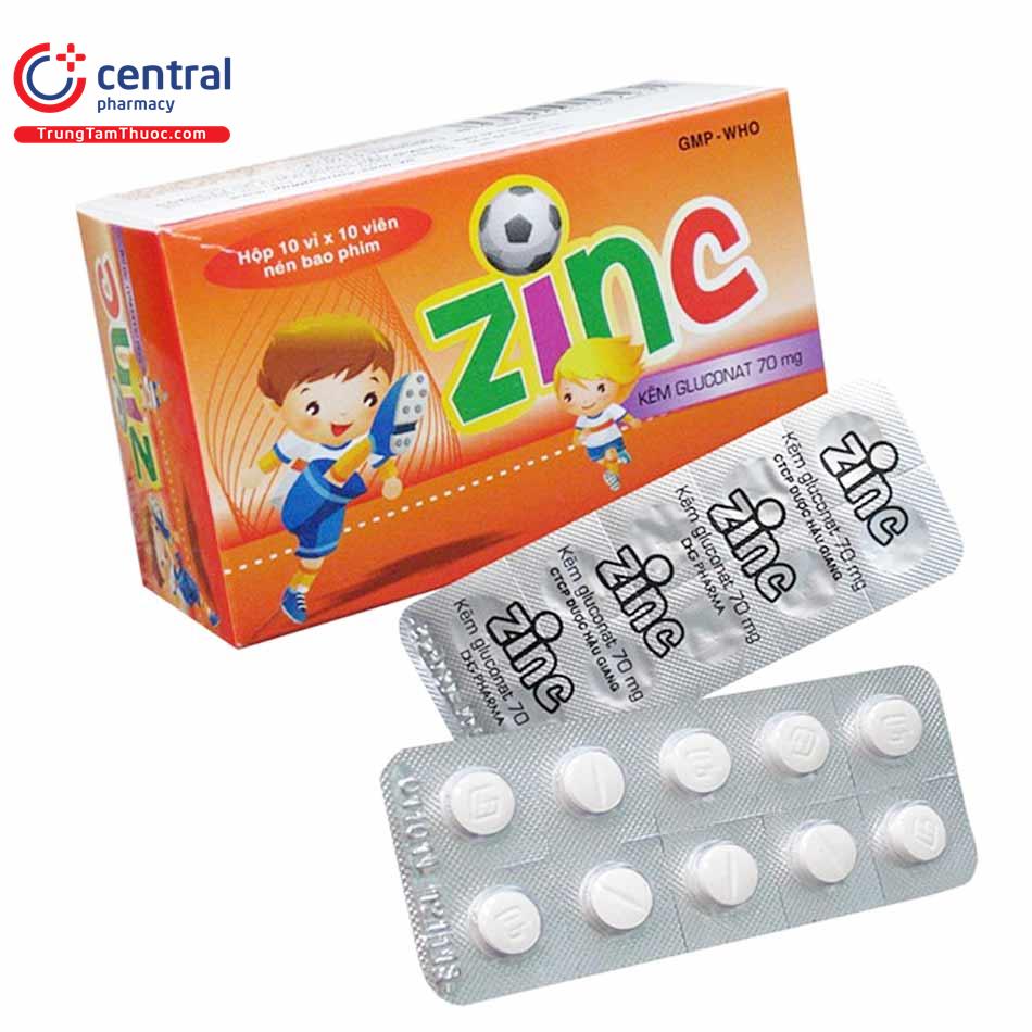 [CHÍNH HÃNG] Thuốc ZinC DHG điều trị tình trạng thiếu kẽm
