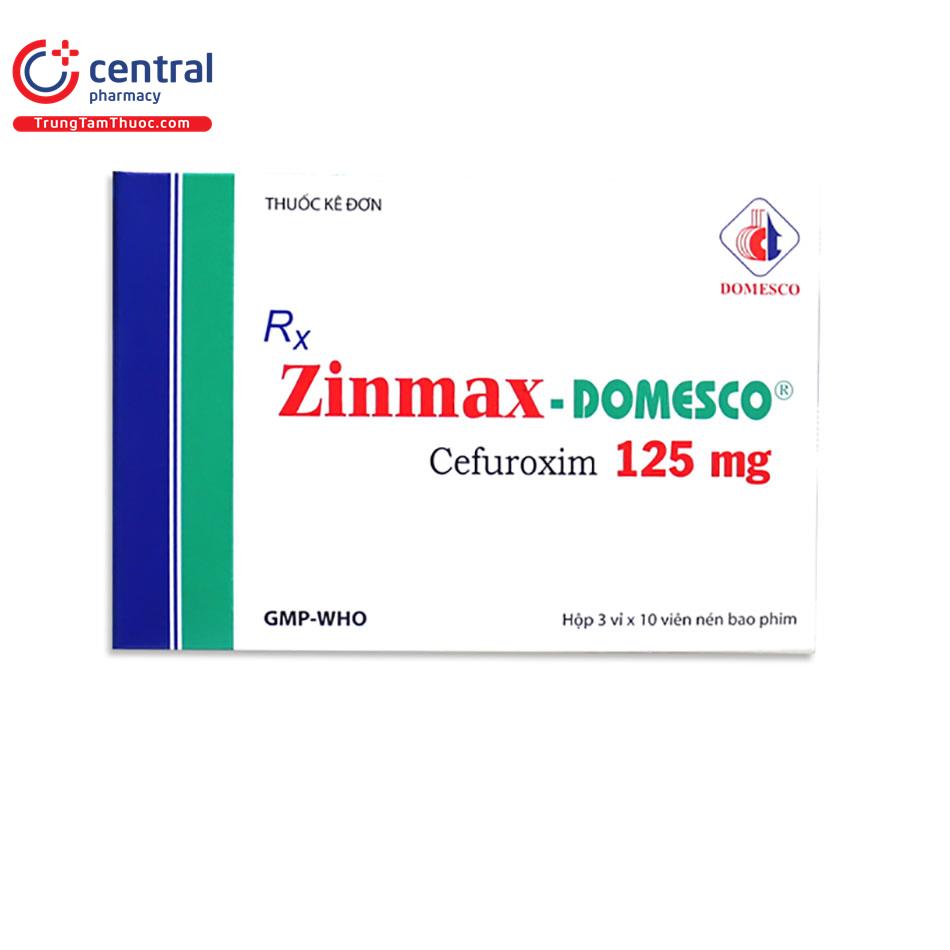 Thuốc Zinmax-Domesco 125mg điều trị nhiễm khuẩn hiệu quả
