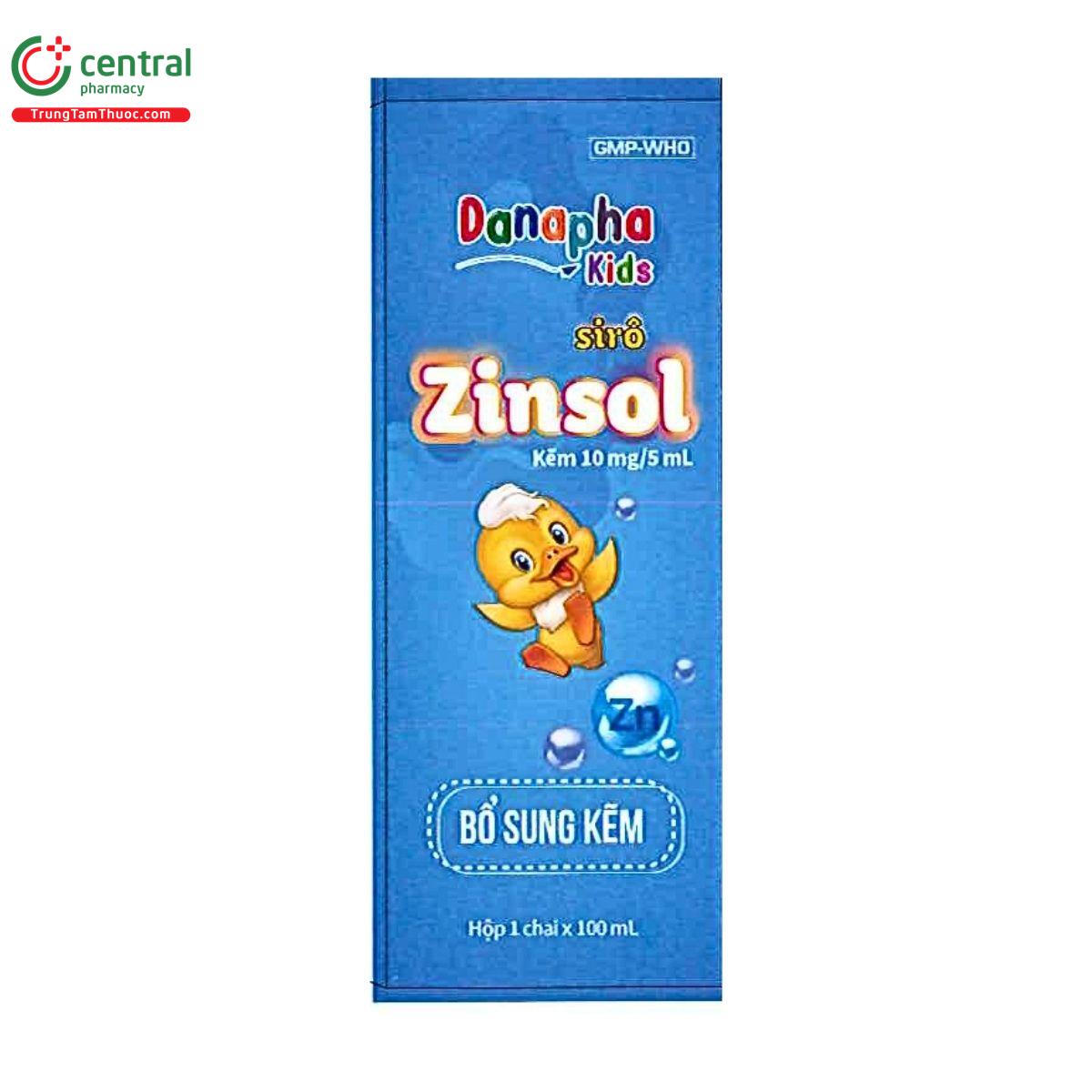 Siro Zinsol 10mg/5ml - Thuốc điều trị các trường hợp thiếu kẽm