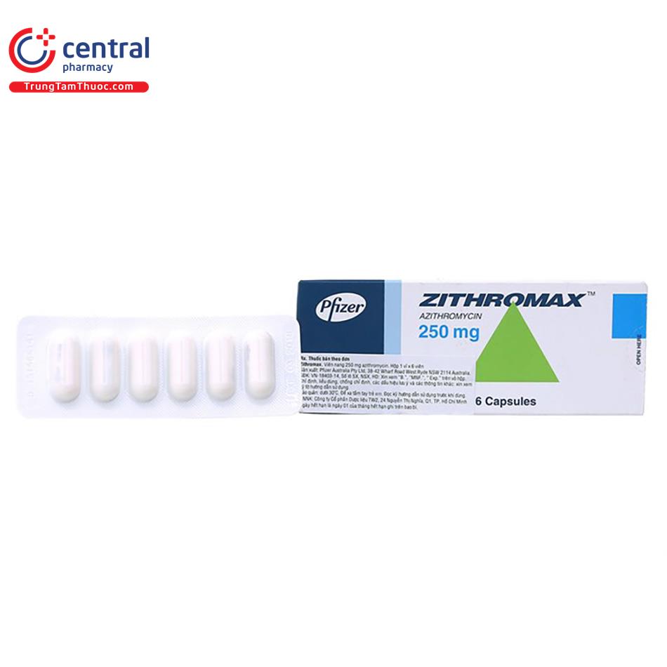 Thuốc Zithromax 250mg: Tác dụng, cách dùng - liều dùng