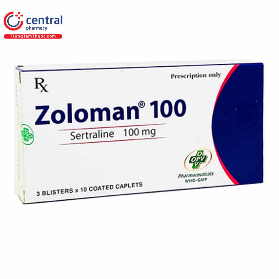 Thuốc Zoloman 100 - Thuốc điều trị triệu chứng bệnh trầm cảm