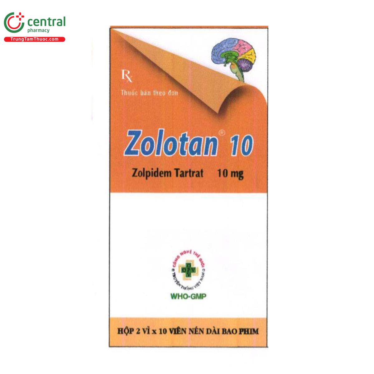 Thuốc Zolotan 10 - dùng ngắn hạn trong điều trị chứng mất ngủ