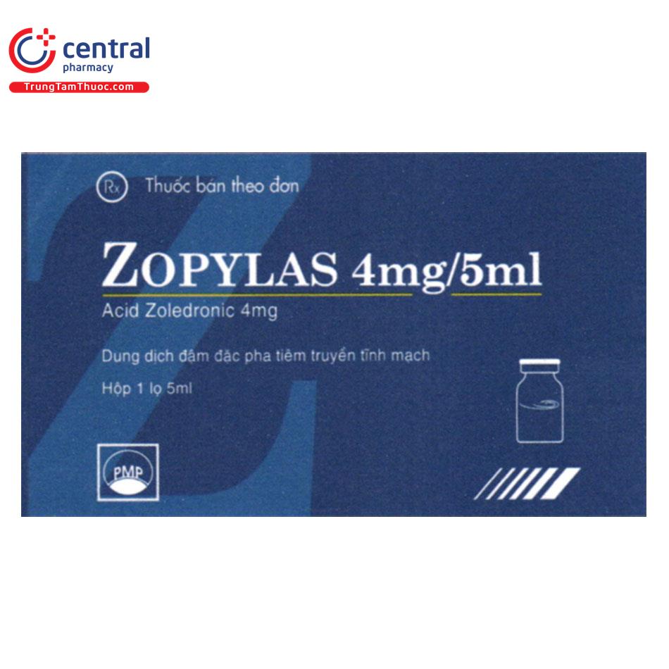 [CHÍNH HÃNG] Thuốc tiêm Zopylas 4mg/5ml chứa 4mg Acid Zoledronic