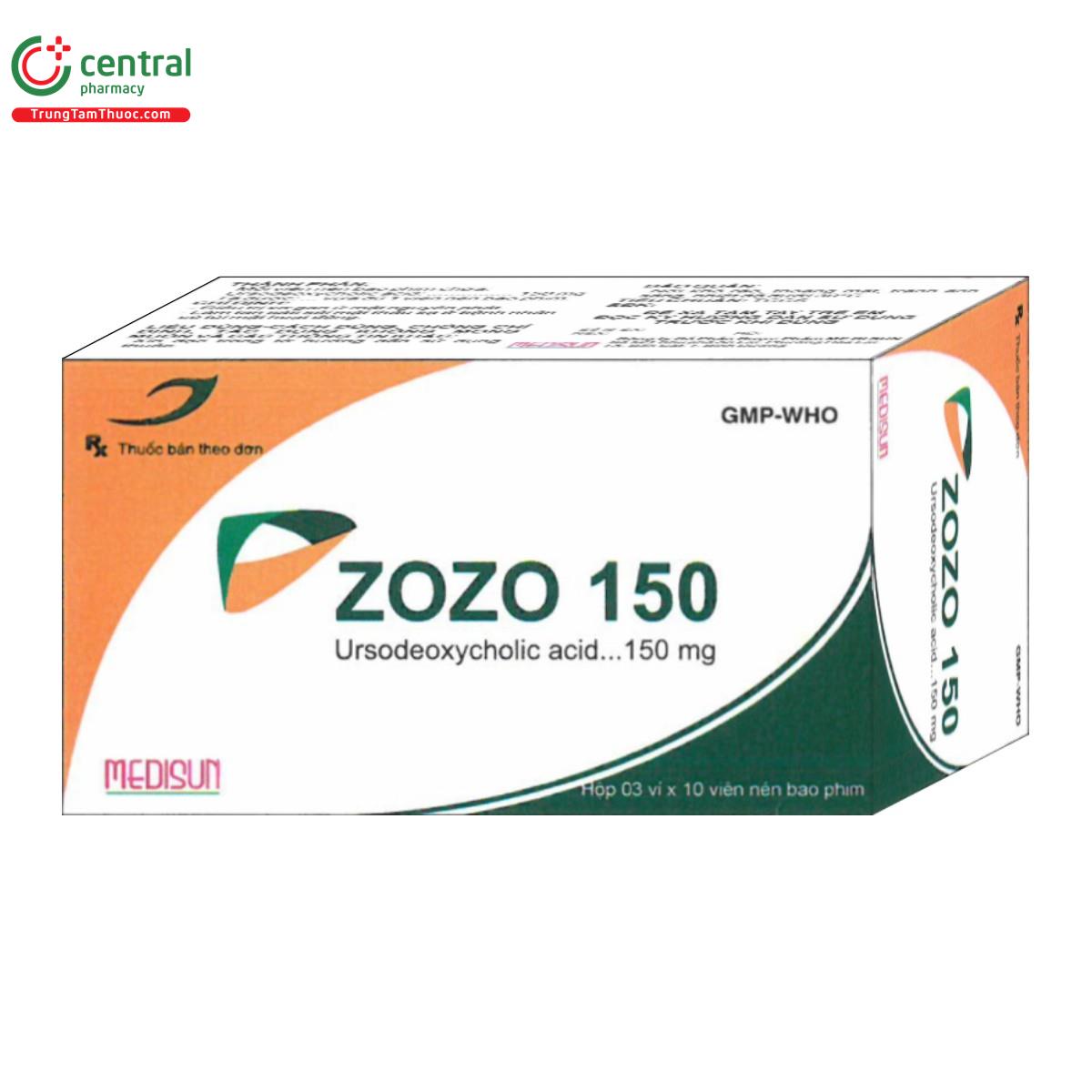 Thuốc Zozo 150 - Điều trị xơ gan ứ mật nguyên phát, làm tan sỏi mật