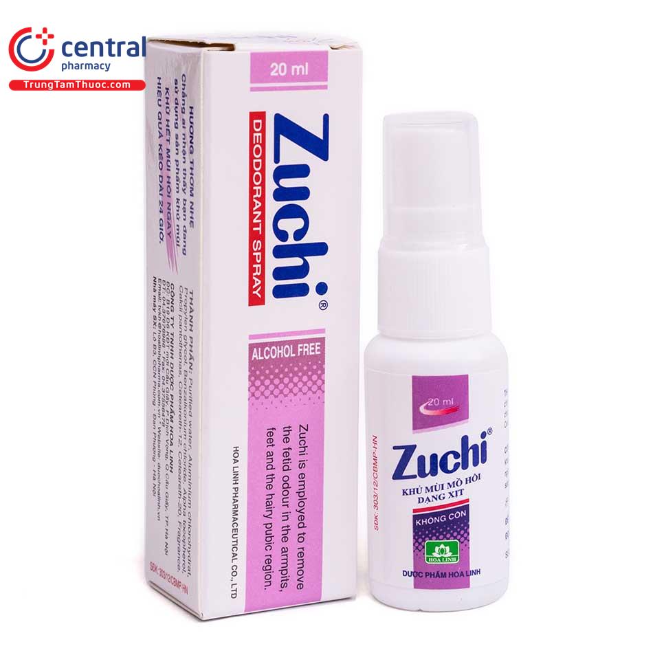 [CHÍNH HÃNG] Xịt khử mùi không cồn Zuchi Alcohol Free