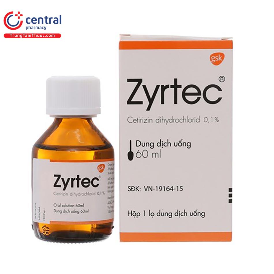Thuốc Zyrtec Siro 60ml: Cách dùng – liều dùng, lưu ý khi sử dụng