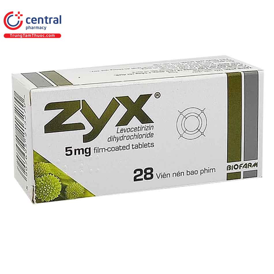 Thuốc chống dị ứng Zyx 5mg: Cách dùng, liều dùng, chống chỉ định