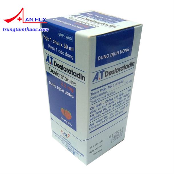 A.T Desloradin chai - Thuốc chống dị ứng kháng histamin