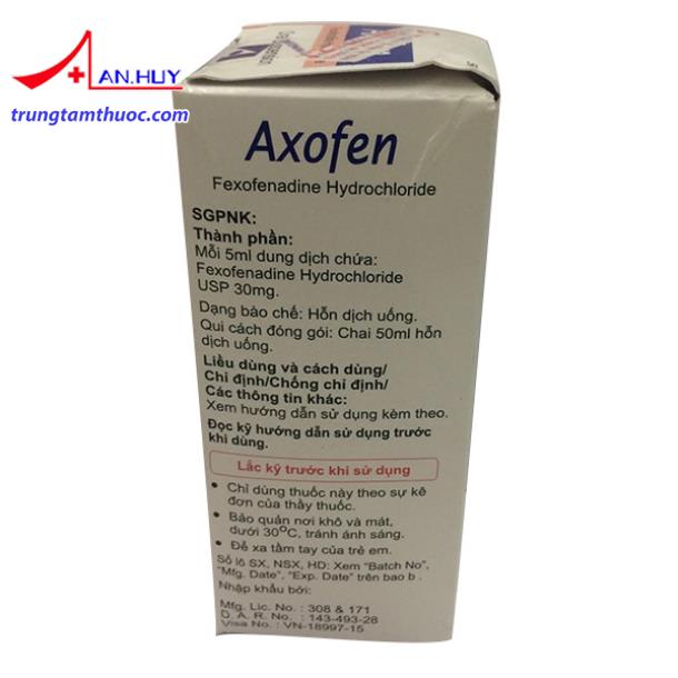 Thuốc Axofen là thuốc gì, giá bao nhiêu? có tác dụng gì?