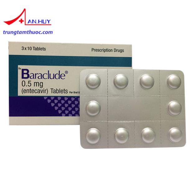 Thuốc Baraclude 0,5mg là thuốc gì, giá bao nhiêu? có tác dụng gì?
