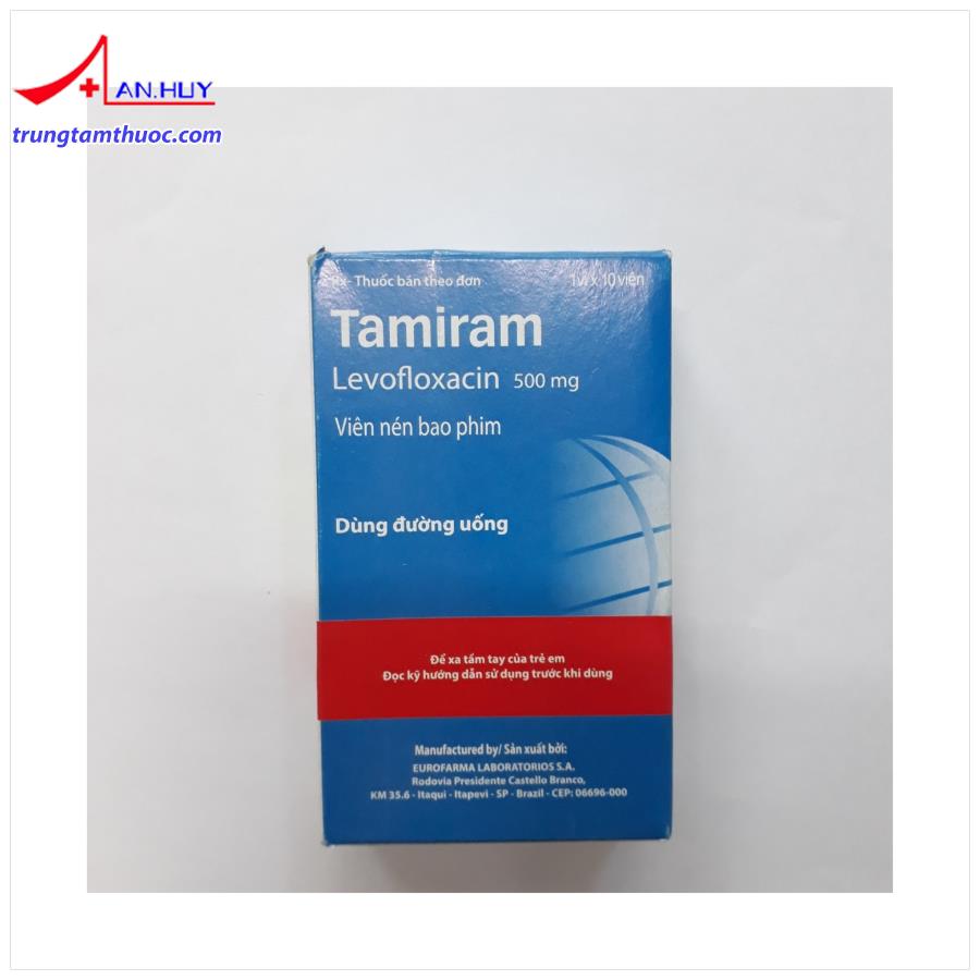Thuốc Tamiram chứa Levofloxacin 500mg điều trị nhiễm khuẩn